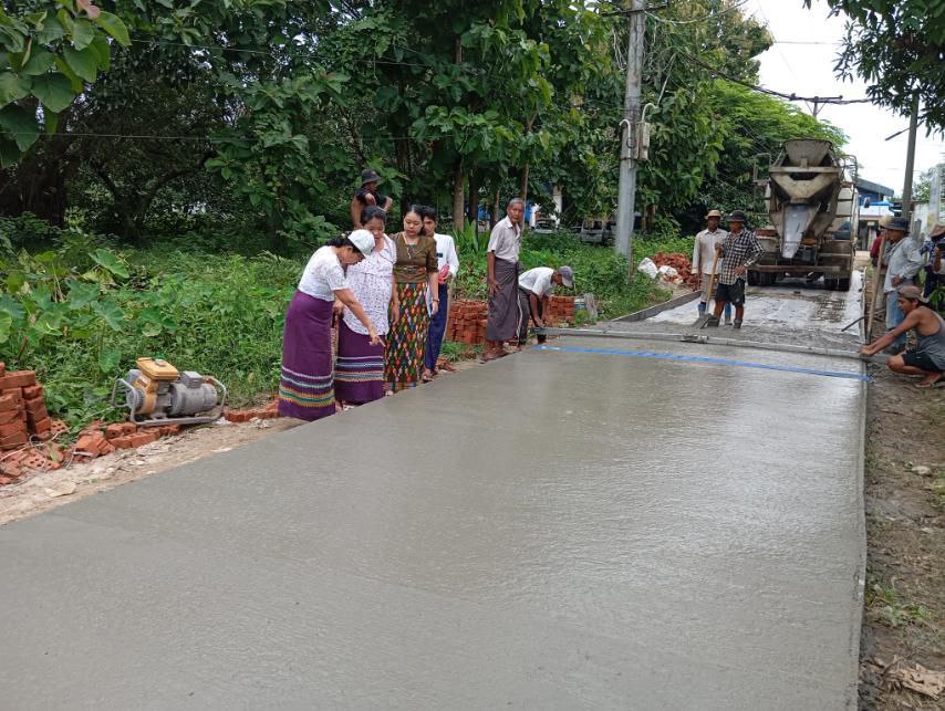 Concrete Paving Project in Ye Su Village, Hmawbi Township, Inspected ...