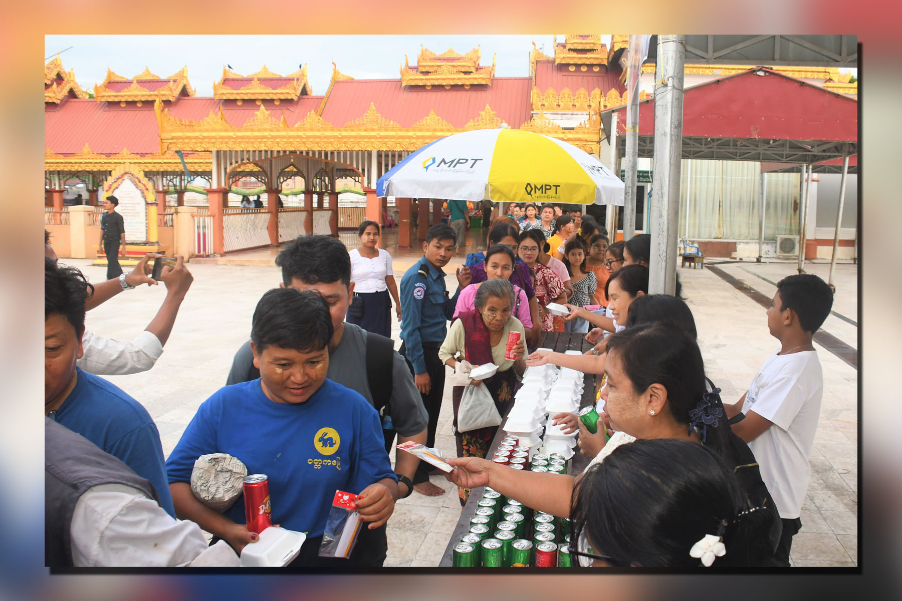 MPT lights lamps at three pagodas and donates to pilgrims for ...