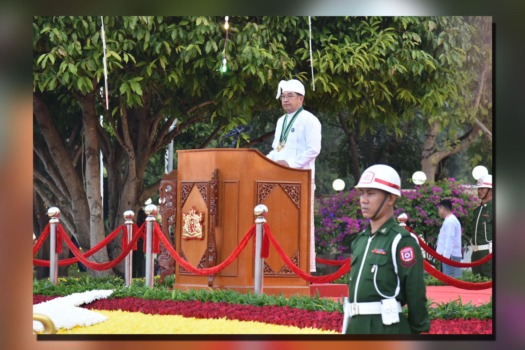 State flag hoisting and saluting ceremony observed in Nay Pyi Taw ...