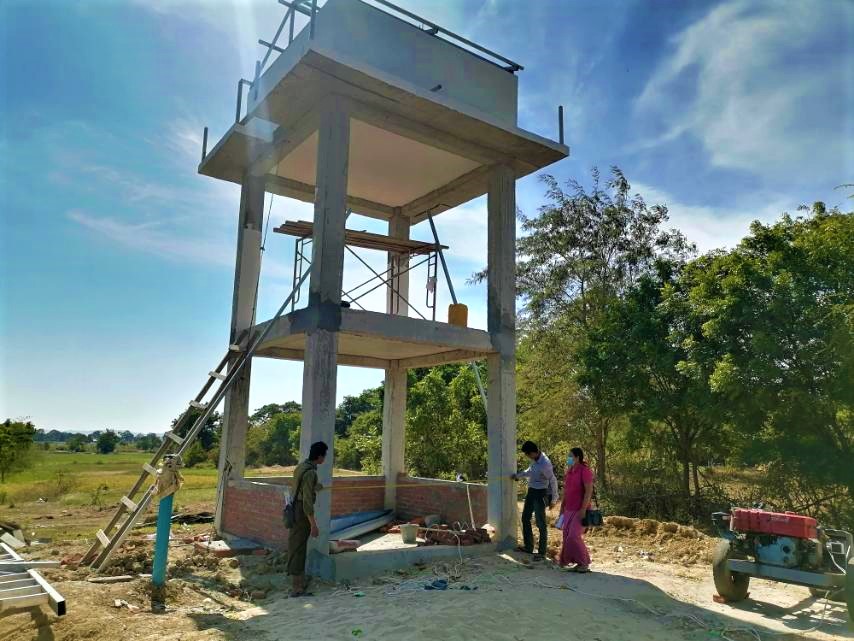 Digging tube well in Gaunggin village, Aunglan Township inspected ...