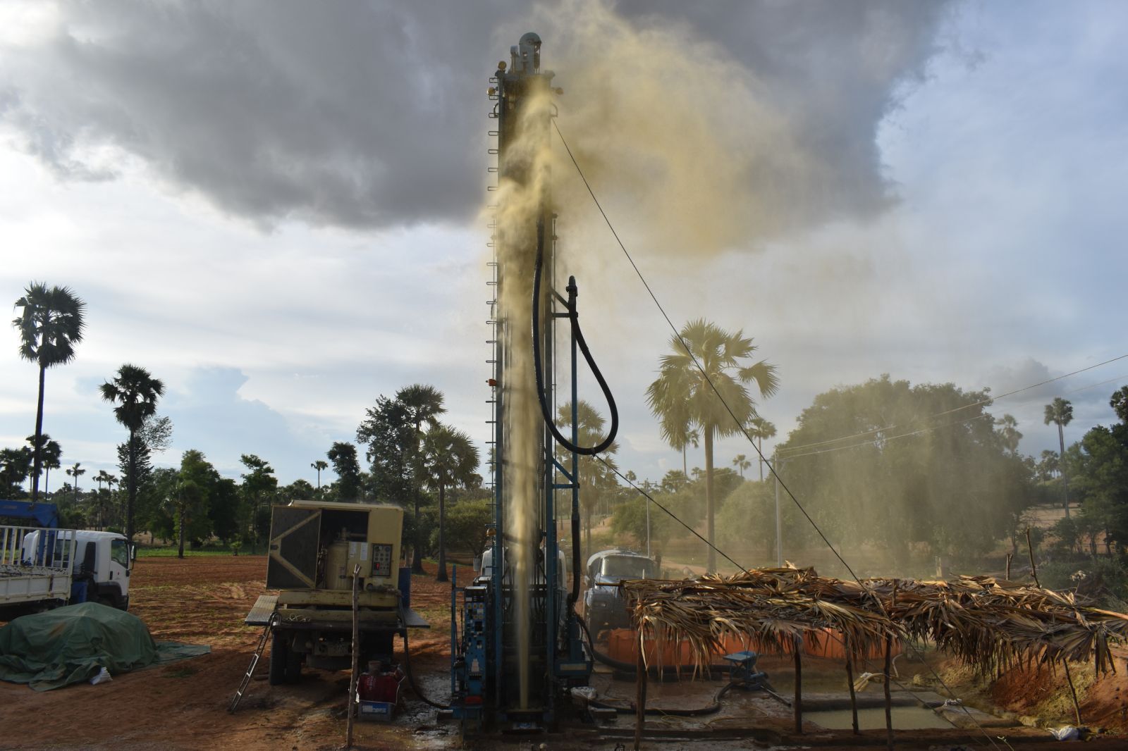Construction of tube well in Pobakan village in Chauk Township ...