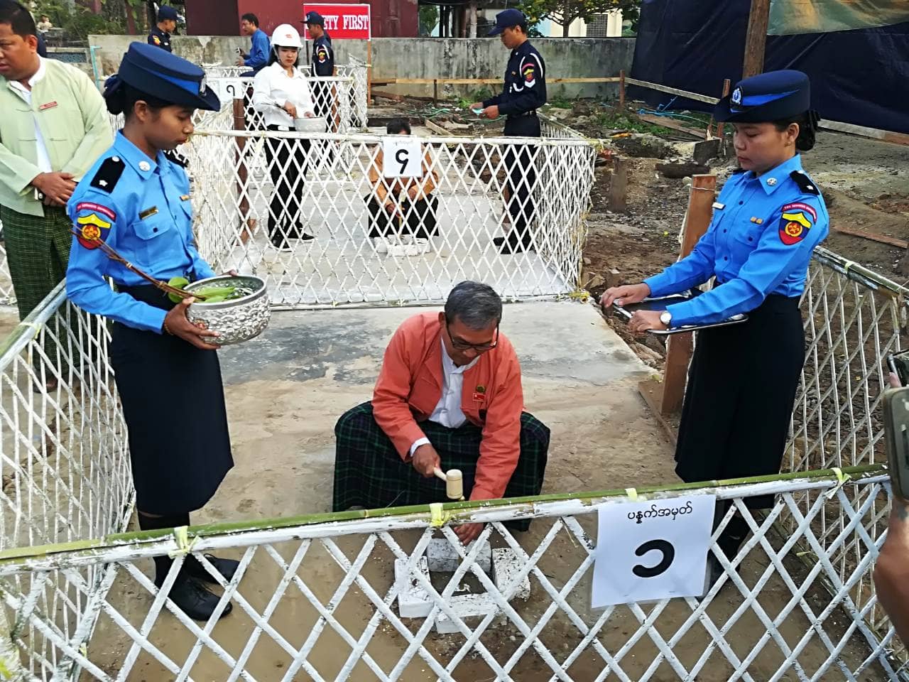Groundbreaking ceremony for construction of Gwa Township Fire Services ...