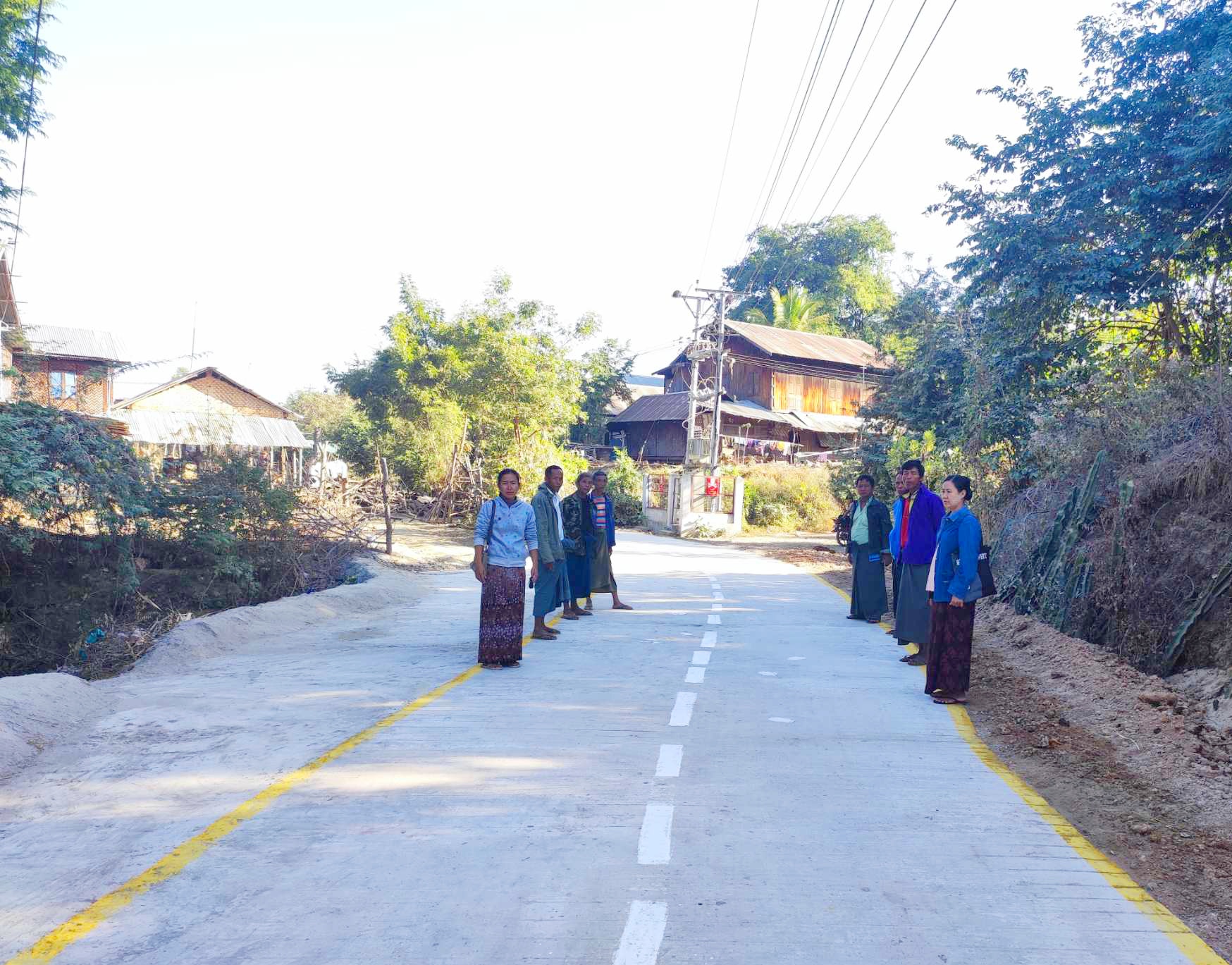 Completion of concrete road in Myothit Township inspected | Myanmar ...