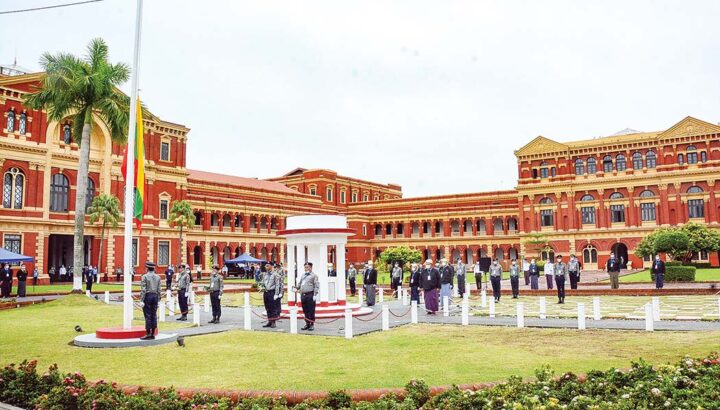 State Flag hoisted at half-mast at former Secretariat for 74th Martyrs ...