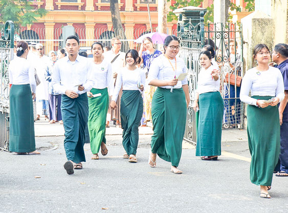 Successful start: Matriculation exam begins in Yangon Region under new ...
