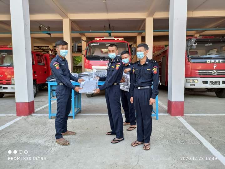 Uniforms provided to firefighters in Natmauk | Myanmar Digital News