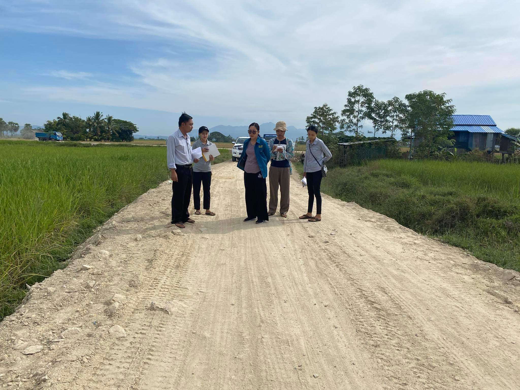 Construction of rural road in Kyonehaw village, Paung Township ...