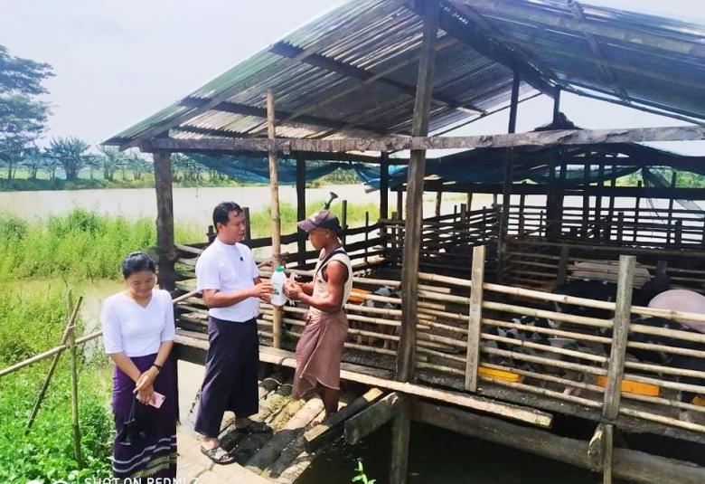 အင်္ဂပူမြို့နယ်တွင် အာဖရိကဝက်အပြင်းဖျားရောဂါဆိုင်ရာ ပညာပေးလက်ကမ်းစာစောင